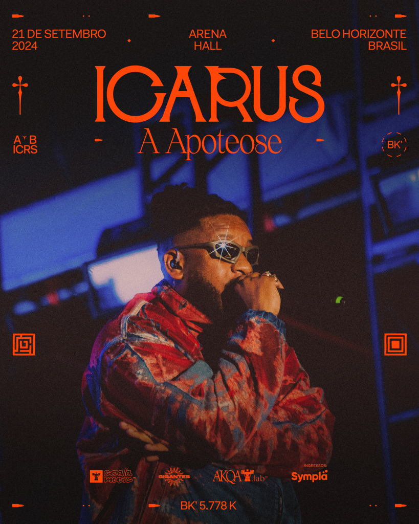 ICARUS: A Apoteose, do rapper BK´, chega a Belo Horizonte. - Zero Brava